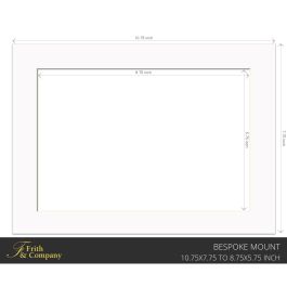 Soft White Bespoke Mount. Aperture: 8.75x5.75 inch. Overall Size: 10 ...