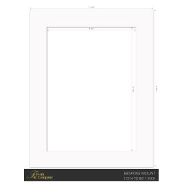Soft White Bespoke Mount. Aperture: 8x11 inch. Overall Size: 11x14 ...