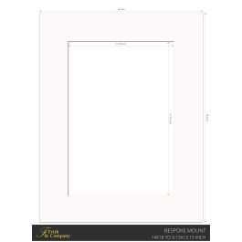 Soft White Bespoke Mount. Aperture: 9.15x13.15 inch. Overall Size ...