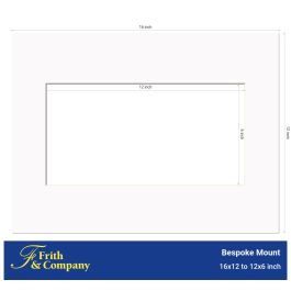 Soft White Bespoke Mount. Aperture: 12x6 inch. Overall Size: 16x12 ...